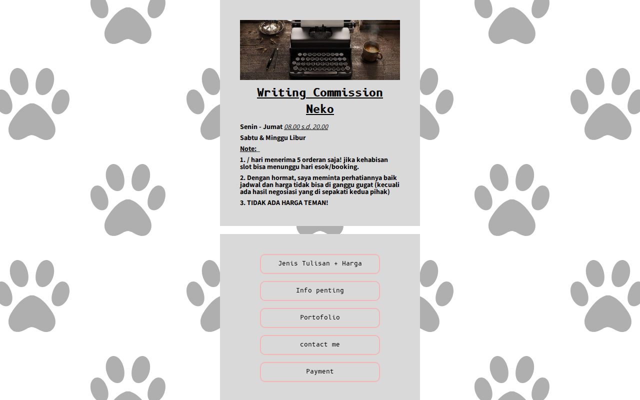 Writing Commission Neko
